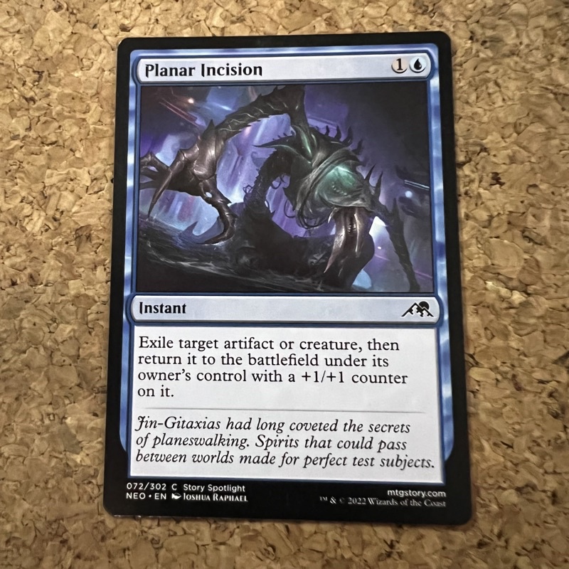 MTG PLANAR INCISION (INSTANT) KAMIGAWA NEON DYNASTY (BLUE) MAGIC THE ...