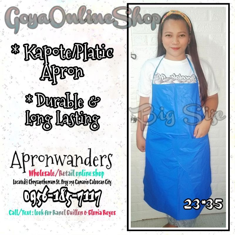 WATERPROOF APRON, KAPOTE/PLASTIC TRAPAL | Shopee Philippines