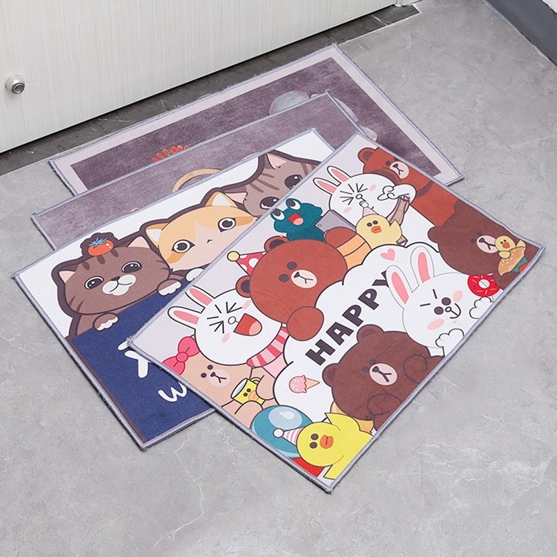 （ATTA）Doormat floor mat bedroom carpet absorbable non-slip mats ...