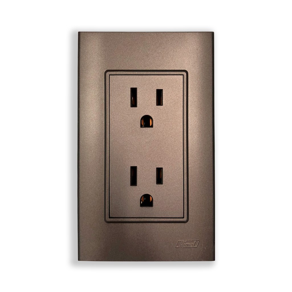 Himel Wiring Devices HWDC2AC - 2 Gang American Socket Coffee | Shopee ...