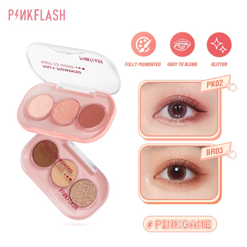 PINKFLASH Pink Game Eyeshadow Palette Matte Giltter High Pigment Easy ...