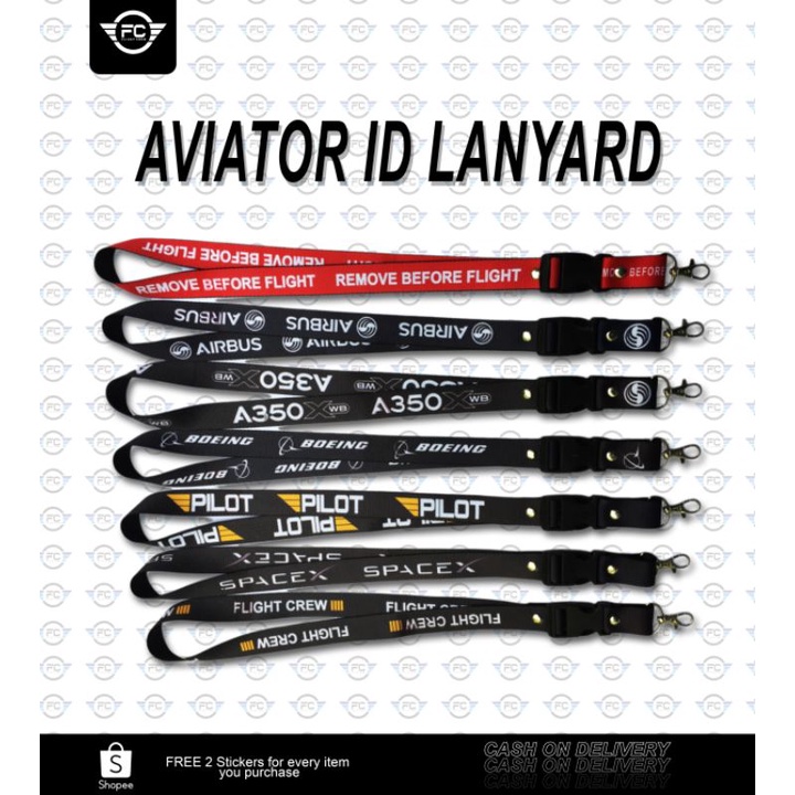 Aviator ID lanyard ID holder sling | Shopee Philippines