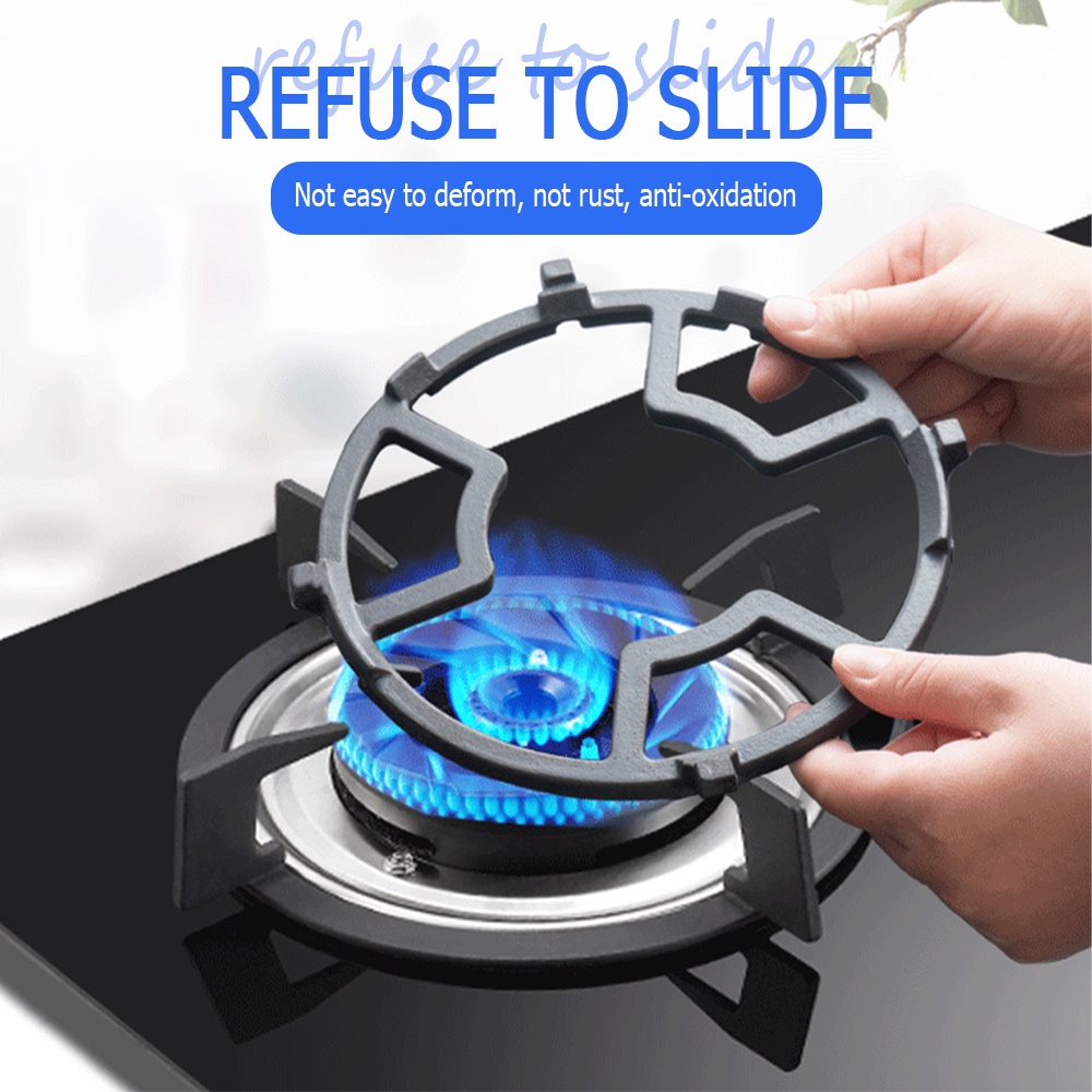 【Hig Quality】Gas non-slip stove rack Cast Iron Wok Support Rack Burner ...