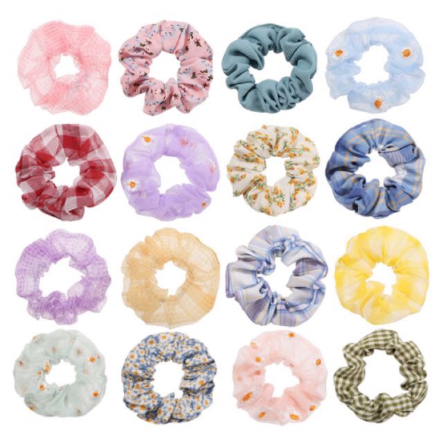 Ponytail Set (3pcs) Aesthetic Scrunchies | Shopee Philippines