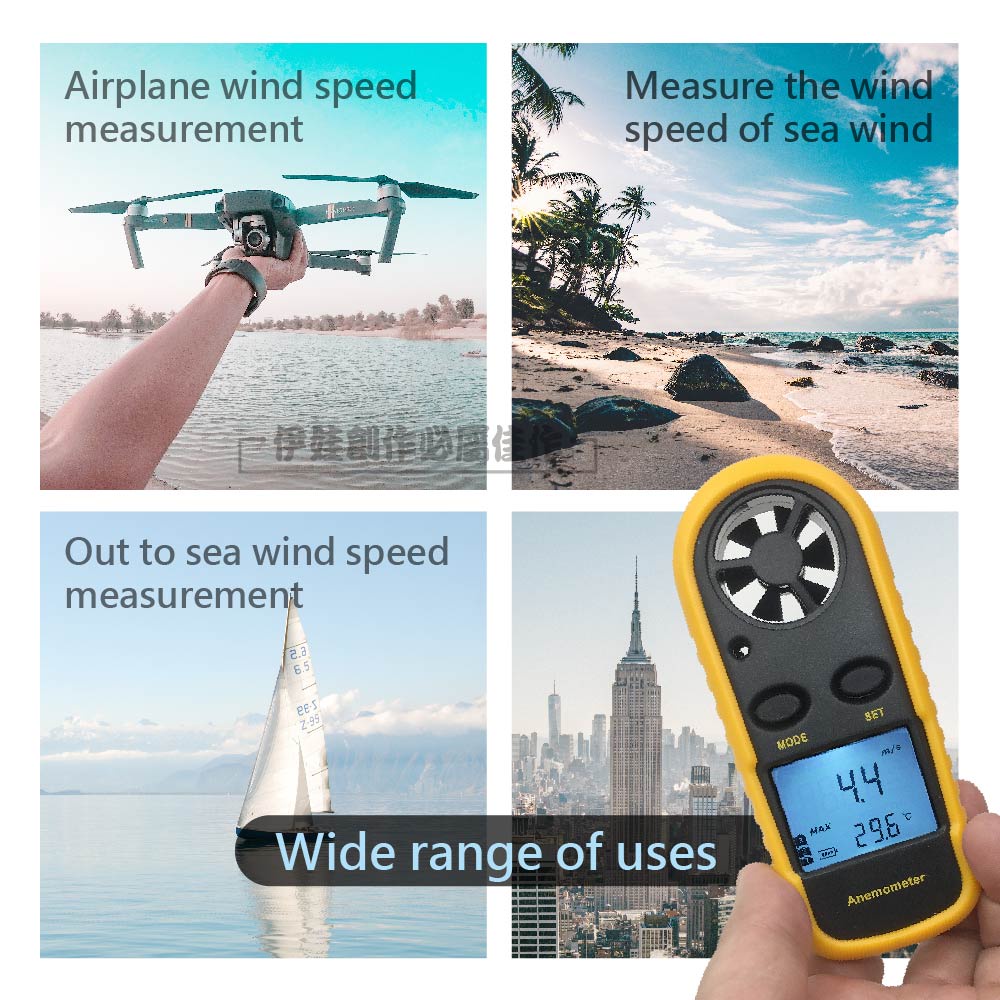 TOP1. Digital Anemometer Wind Speed Gauge Meter Sensor LCD Handheld ...