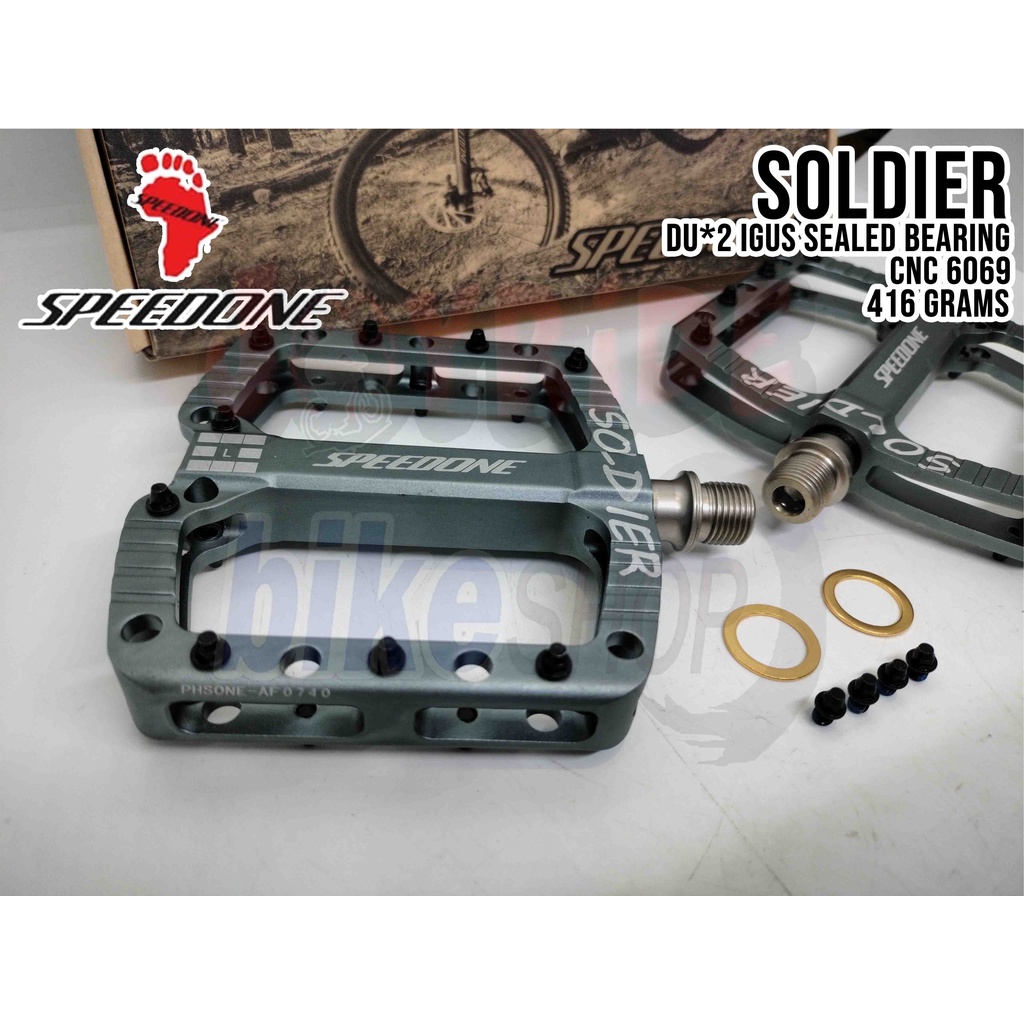 SPEEDONE FLAT PEDAL (SOLDIER/PILOT) (SEALED BEARING) | Shopee Philippines