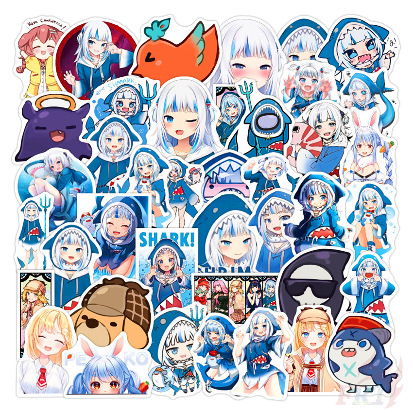 Hololive Vtuber Gawr Gura Series 01 Stickers 50Pcs/Set Fashion DIY ...