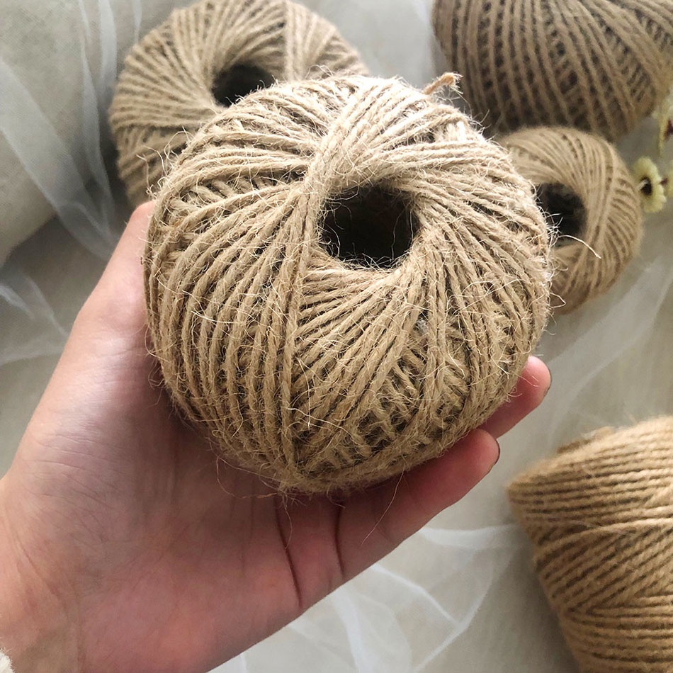 100 Meters DIY Jute String Twine Rope Jute Rope Abaca string Wedding ...