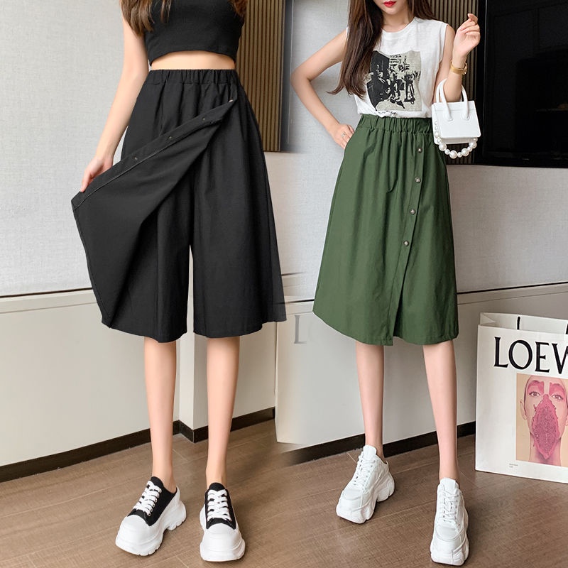 Japanese Korean Five-Point Shorts Women Summer Thin High-Waisted Loose ...