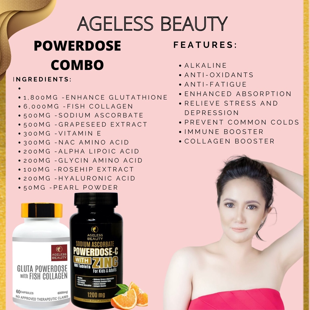 POWERDOSE COMBO With Enhanced Glutathione | Renew Skin | Strengthen And Soothes Skin (60 Tablets ...