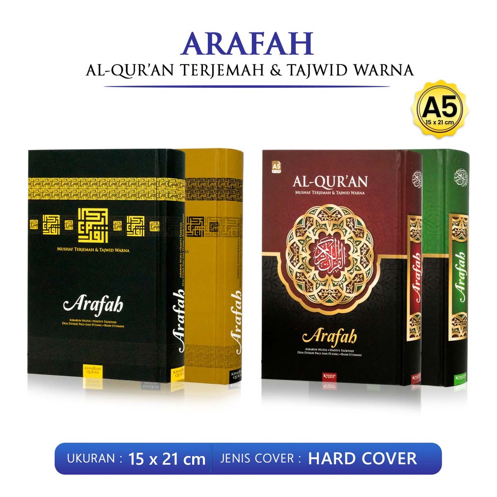 Small Koran Quran Arafah Mushaf Translated And Color Tajwid Size A5 ...