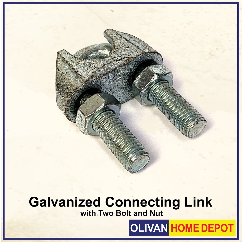 Galvanized Wire Rope Clip with Two Bolt and Nut 1/2, 1/4, 3/8 inches ...