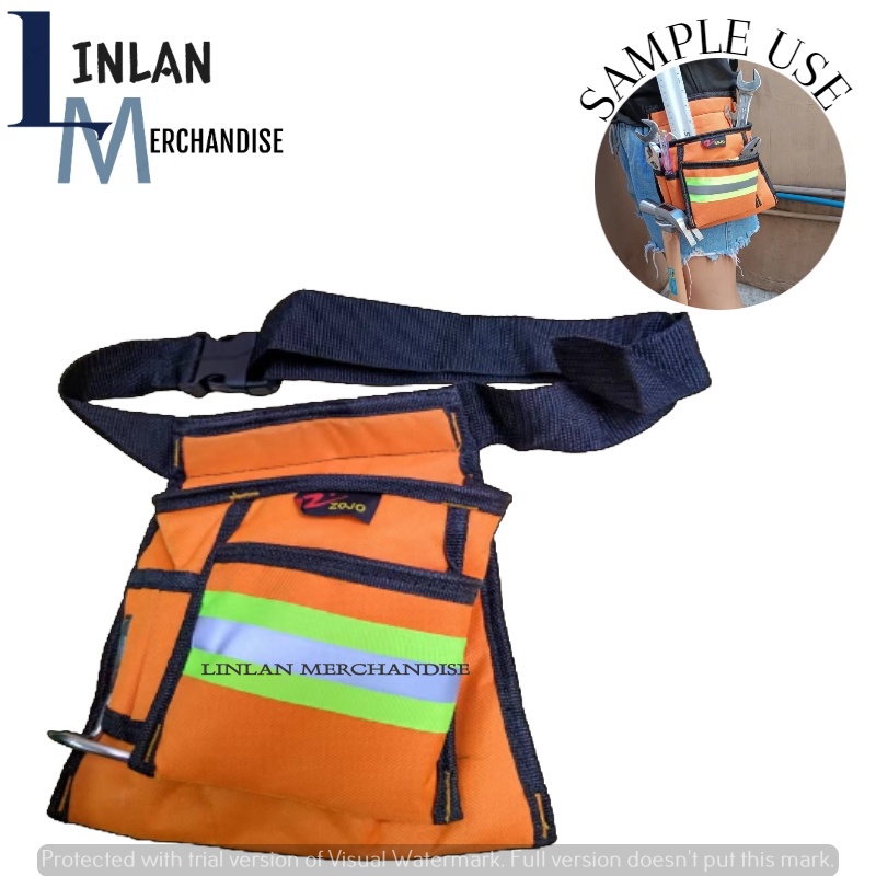 1 PCS Tool Carpenter Belt Rig Tool Holder Reflective Tool Bag 5014 ...