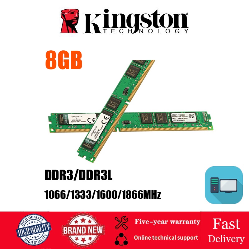 【IN STOCK】 Kingston Desktop Memory 8GB RAM DDR3/DDR3L DIMM 1066/1333 ...