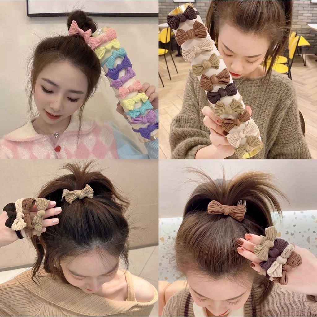 2022 Bow Rubber Band Hair Rope | Shopee Philippines