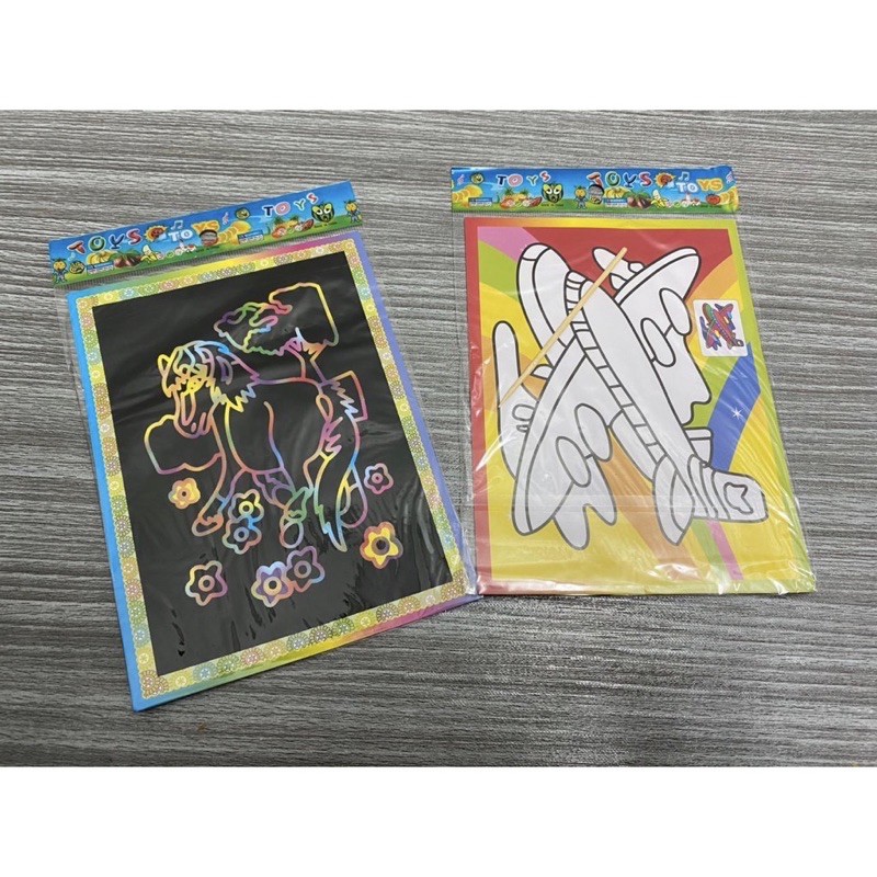 Scratching Card & Coloring Card (2 in 1) | Shopee Philippines