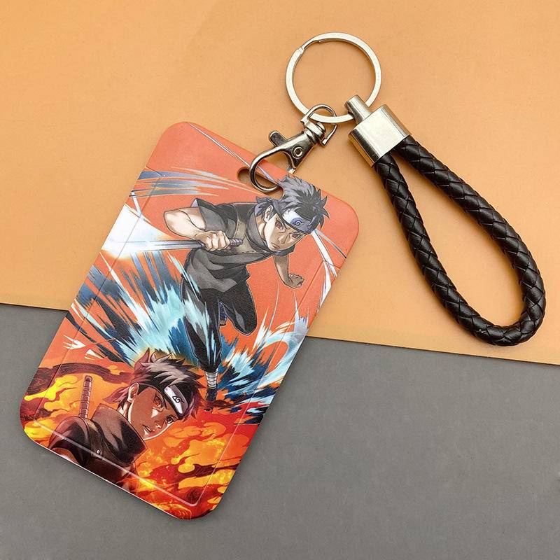 Naruto Anime PVC Card Cover Sasuke Kakashi Cool Student Campus Hanging ...