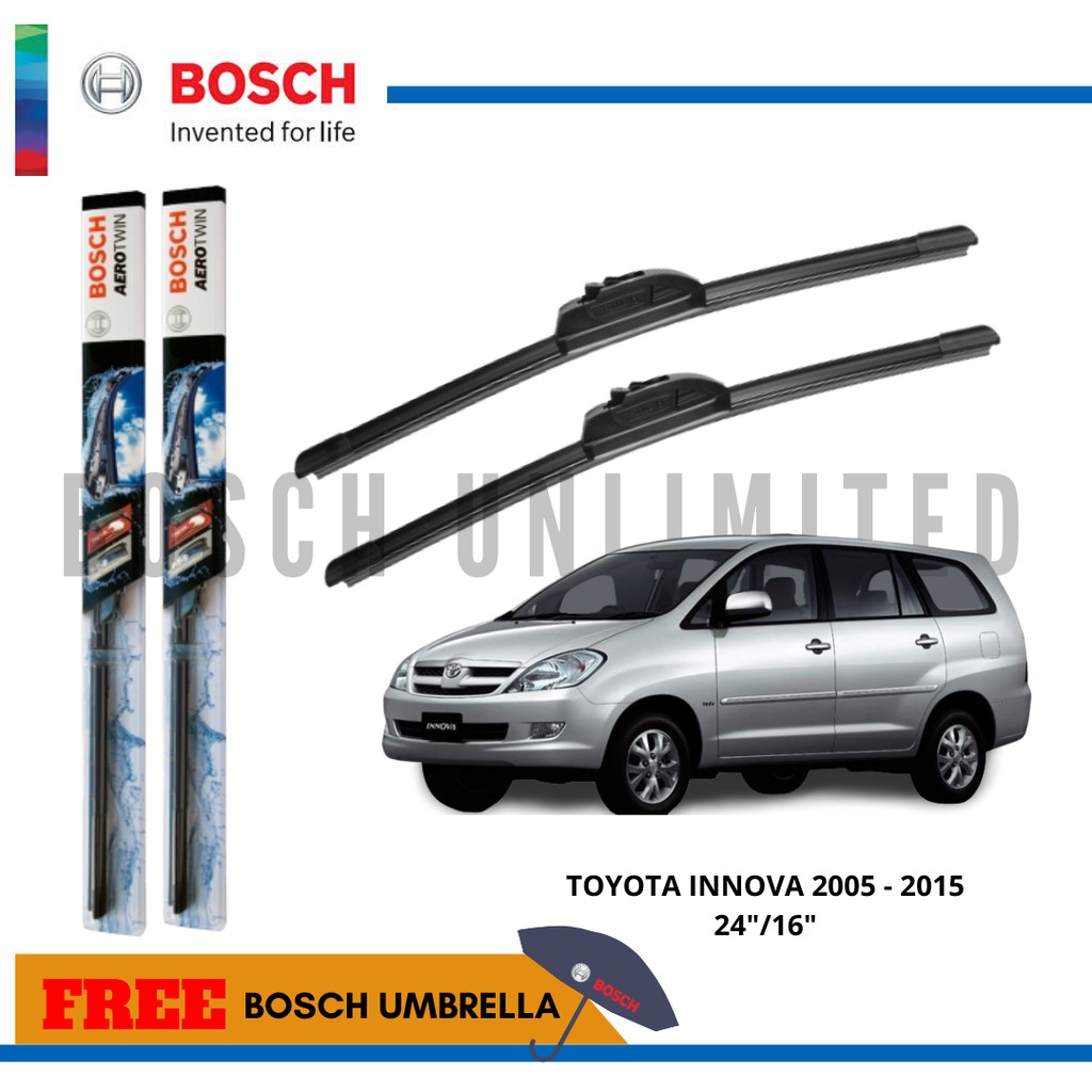 Bosch AEROTWIN Wiper Blade Set for Toyota INNOVA 2005 - 2015 (24 /16 ...