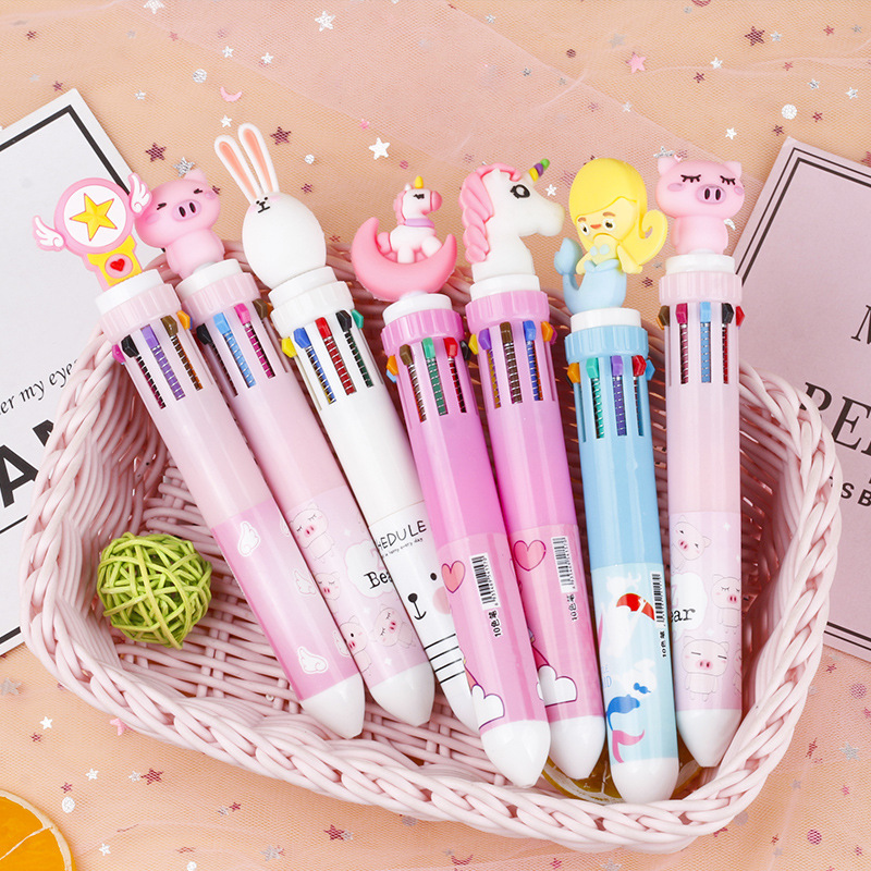 Ballpen set Kids Christmas Toy 10 color pen cute ballpoint pen ...