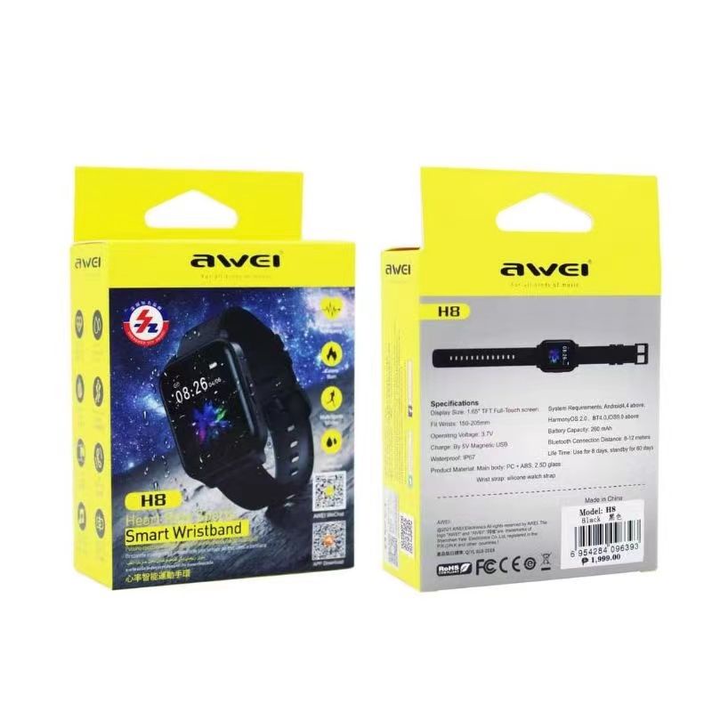 AWEI H9/H8/smartwatch a device with a 1.65-inch fitness tracker dynamic ...