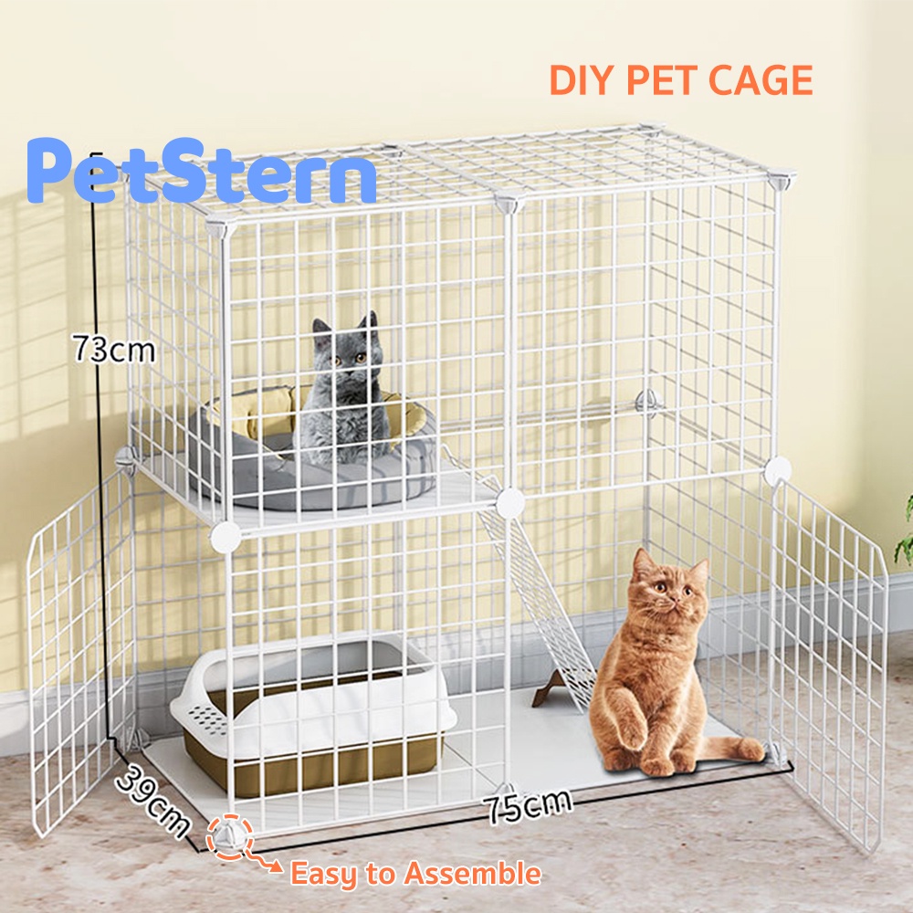 【24H Ship】Pets Cage DIY Cats House Stackable Dogs Crate Extendable Kennel for Puppy Kitty ...