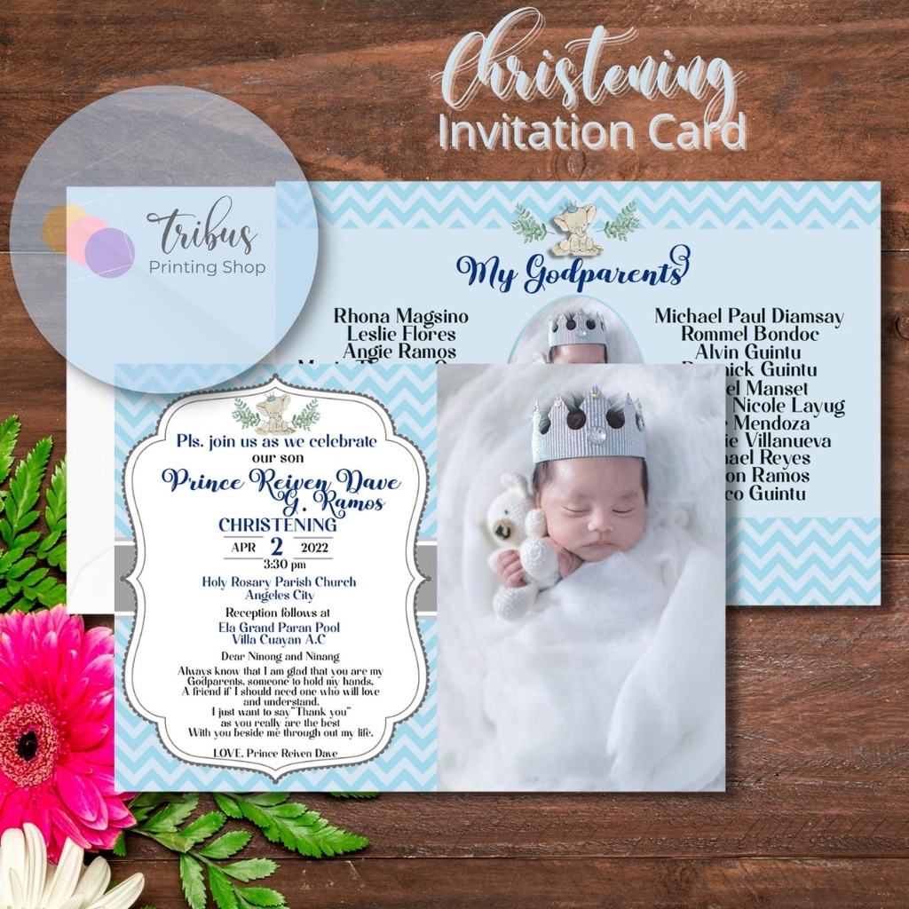 Christening 2 Pages Invitation (Any Theme) | Shopee Philippines