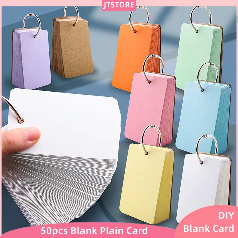 50pcs Blank Plain Card Greeting Card Empty DIY Kraft Card Portable ...