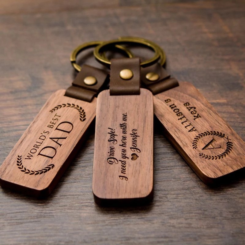 Free Engrave Logo Personalized Wooden Keychains | Shopee Philippines