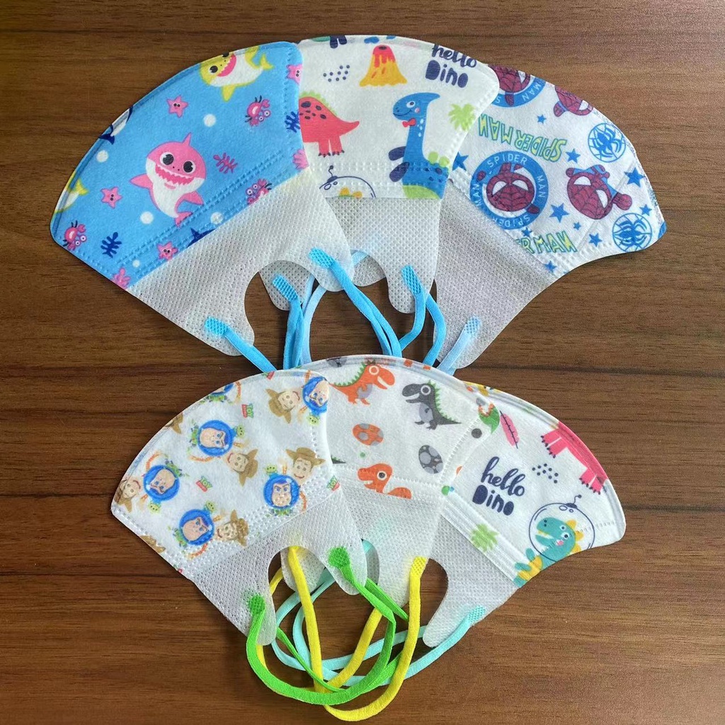50pcs Summer Children Cartoon Mask 3D Three-dimensional Infant Mask ...