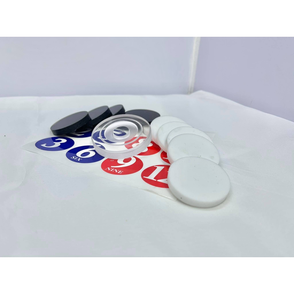 Pichas ng Pool Fiber Pool Chips MANIPIS 4mm (Any Color ) With Sticker ...