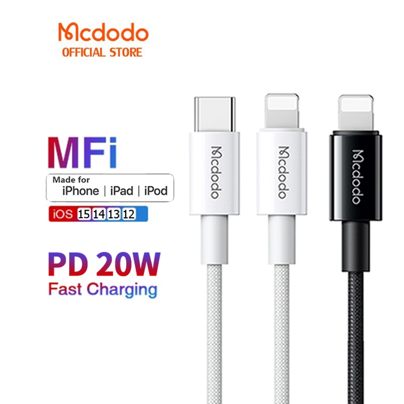 Mcdodo 60W/36W PD Type C To Lightning 3A Current Fast Charge Cable IOS ...