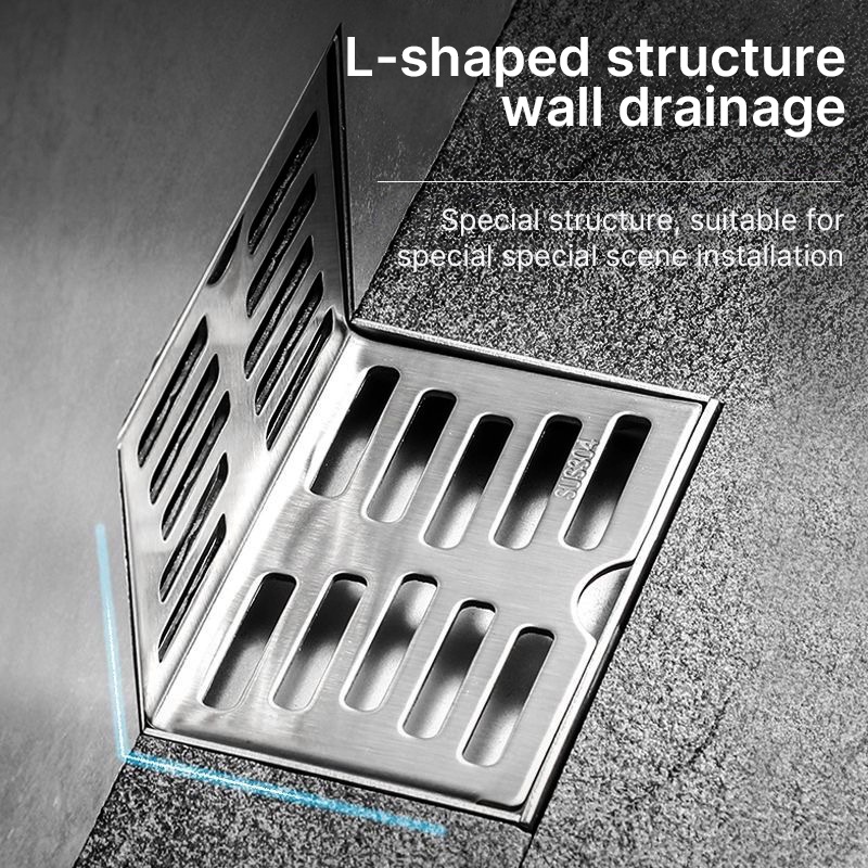 304 Stainless Steel Wall Row Floor Drain Hotel Bathroom Side Row L ...