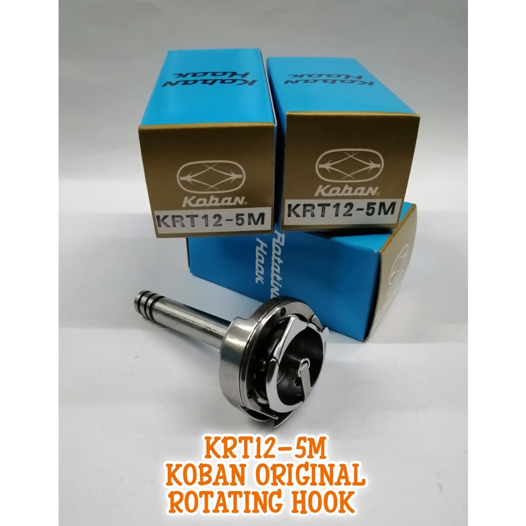 KOBAN JAPAN ORIGINAL KRT12-5M ROTATING HOOK STANDARD TYPE WITH SHAFT (SEWING MACHINE ROTATING ...