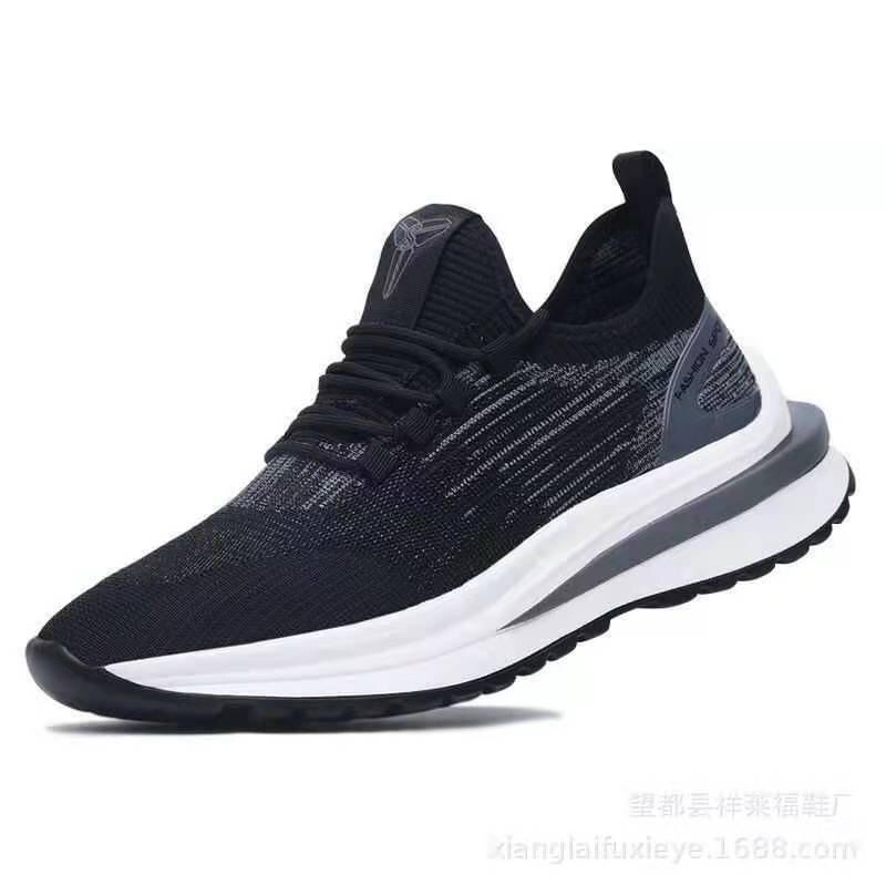 men s shoes Real flying woven breathable ultra-light running thick ...