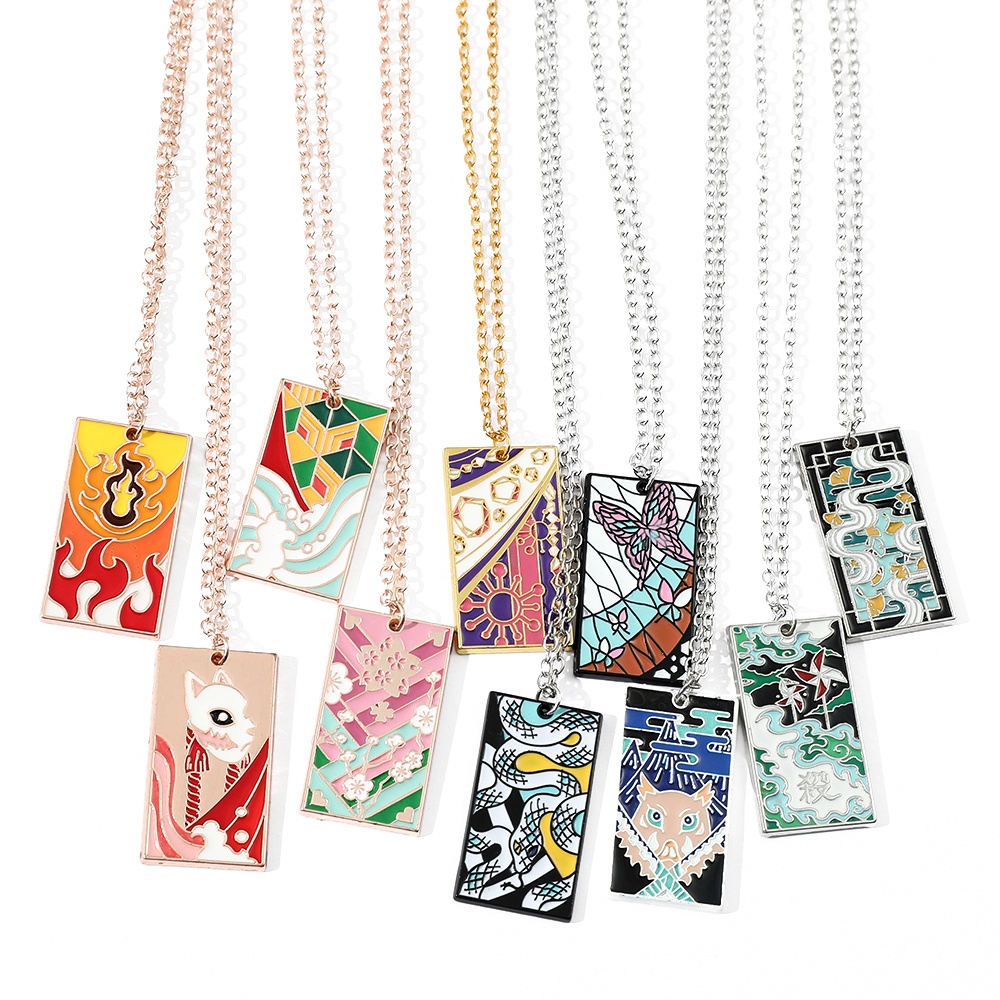Anime Demon Slayer Necklace Kimetsu no Yaiba Rengoku Kyoujurou Kanroji ...