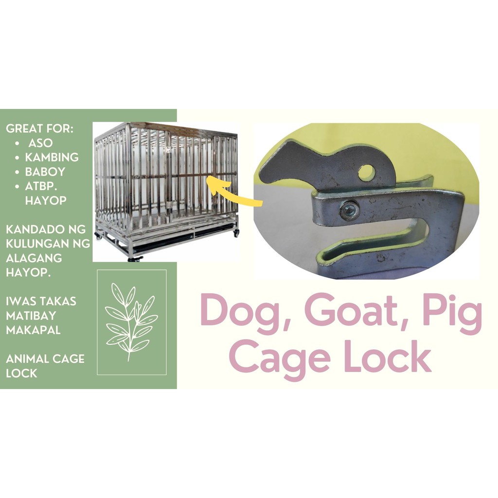 Dog, Goat, Pig Animal Cage Lock - Heavy Duty Thick Metal Quality ...