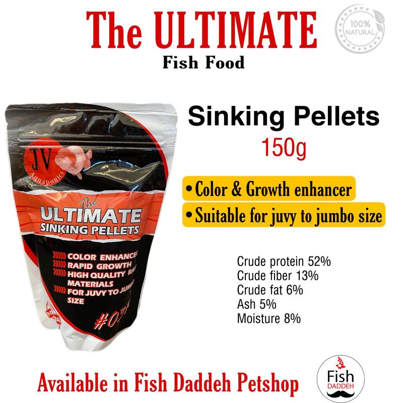 Ultimate Sinking Pellets Fish Food Jumbo Fry Booster Micro 100g 150g 450g | Shopee Philippines