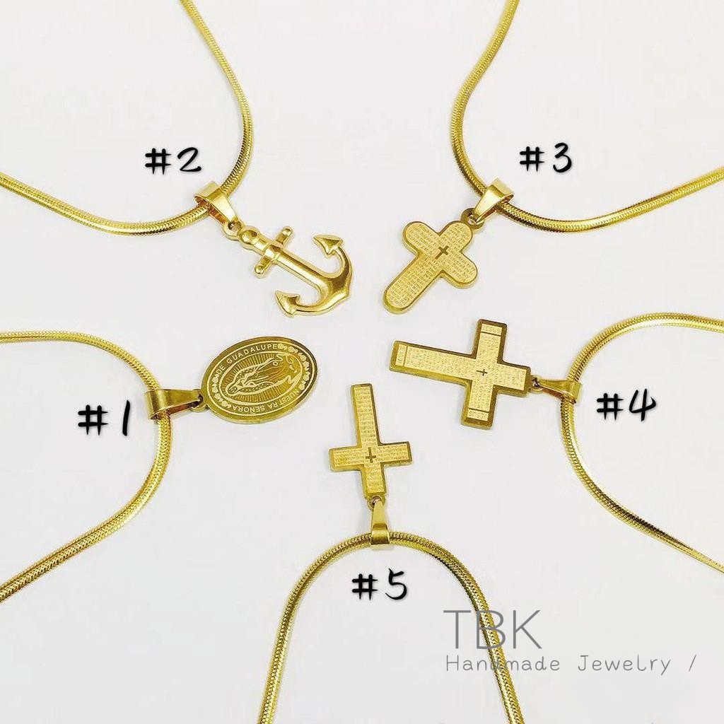 TBK St Benedict San Stainless steel gold Notre Dame Necklace Jewelry ...