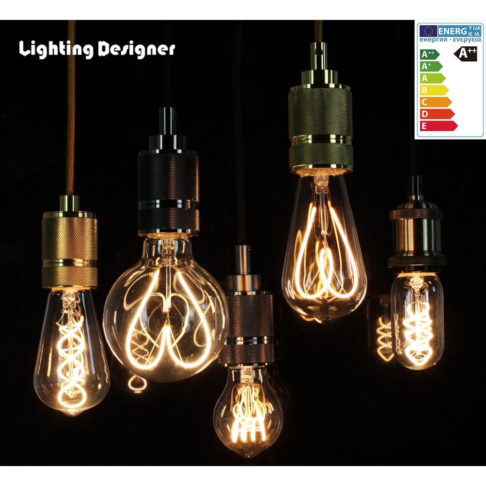 Edison Retro bulb E27 LED yellow warm Light 220V C35 c35T G45 ST64 G80 ...