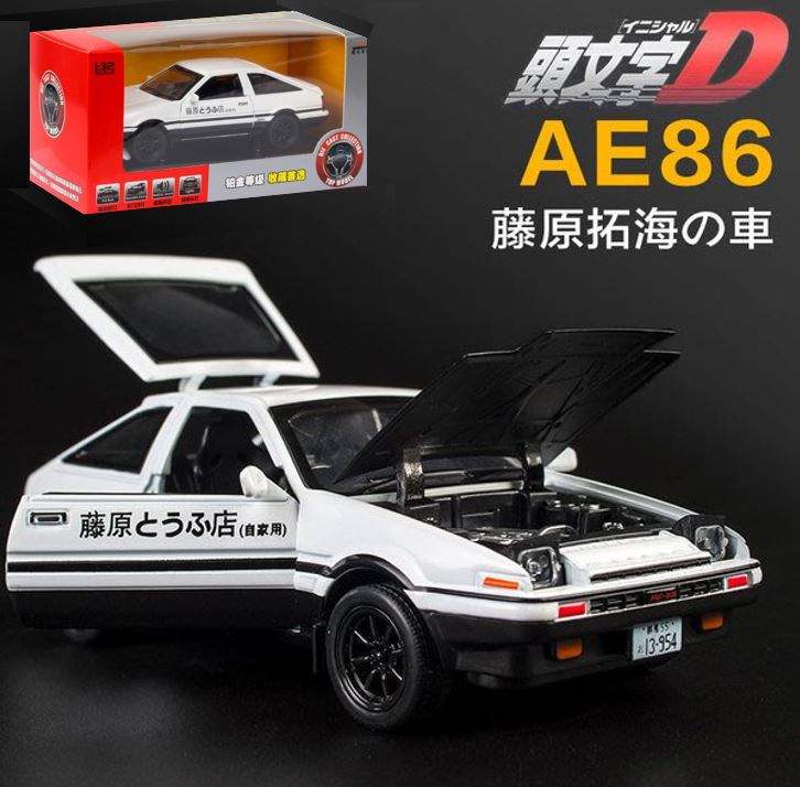 Initial D Toyota AE86 Trueno Alloy Diecast Model Sprinter Drift Car Toy ...