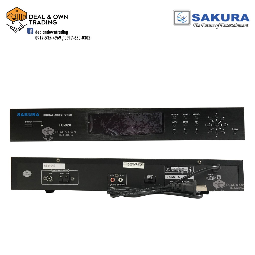 Sakura TU-928 AM/FM Stereo Digital Tuner | Shopee Philippines