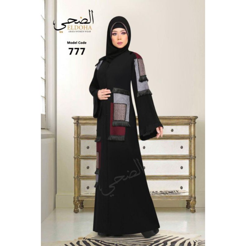 PO black rawis abaya ethnic embroidery EGYPT IMPORT | Shopee Philippines