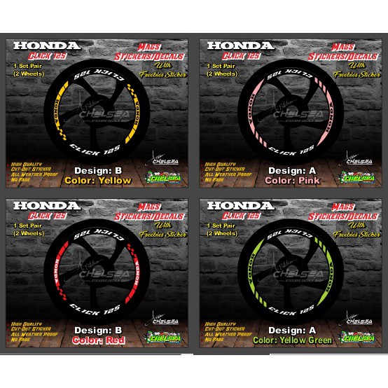 Honda Click 125 MAGS/RIM Decals/Stickers | Shopee Philippines
