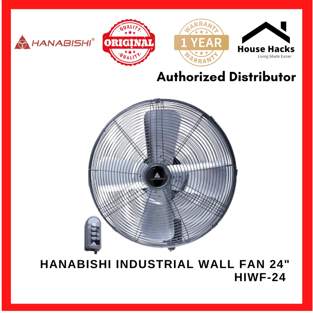 Hanabishi HIWF-24 Industrial Wall Fan 24" (House Hacks) | Shopee ...