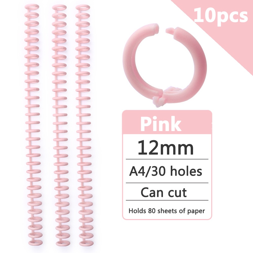 10pcs Plastic 30Hole Loose Leaf Binder Ring Binding Spines Combs ...