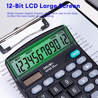 Deli 837ES Basic Calculator Portable Desktop Calculators Student Office ...