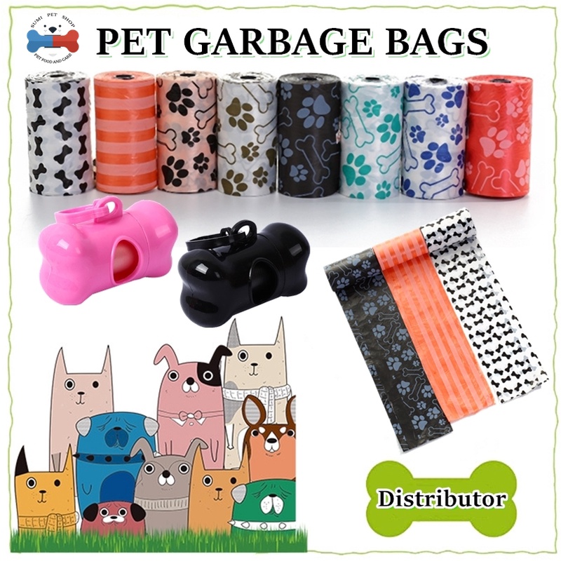 Pet Trash Bag Dog Poop Bag Printed Pet Garbage Disposable Trash Bag ...