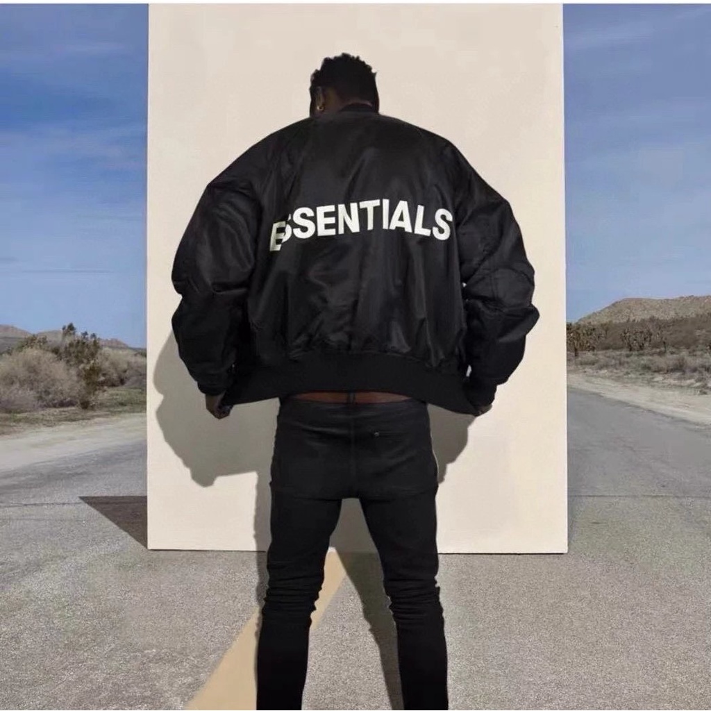 Fear of God Essentials Reflective Logo Printing Design Cotton Jacket ...