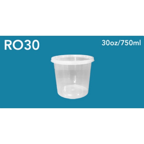 Plastic Microwaveable Container - Round - RO30 30 oz (10pcs / pack ...