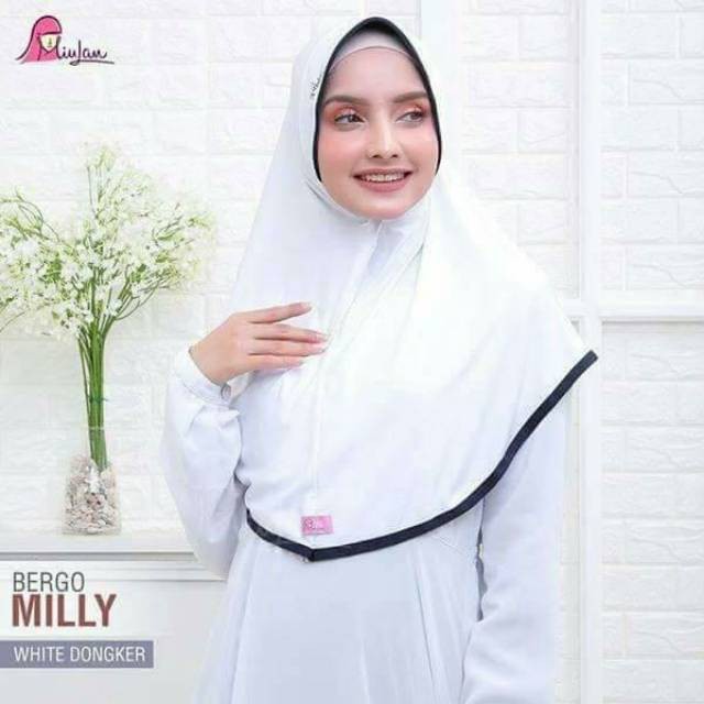 Hb - BERGO MILLY CHOCO, WHITE Lace | The Latest And Most Popular HIJAB ...